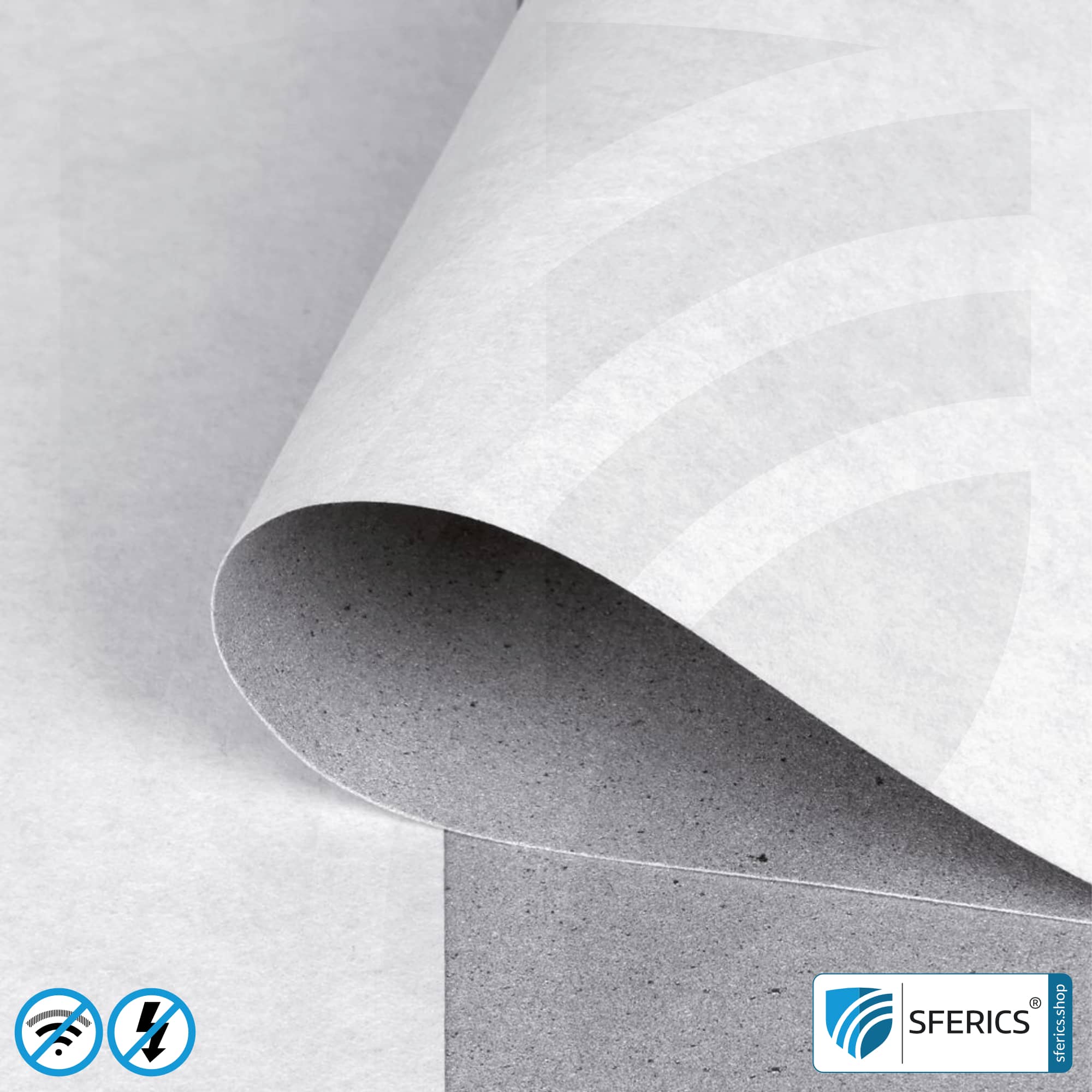 Abschirmtapete ECO P100 | EMF Strahlenschutz bis 100 dB